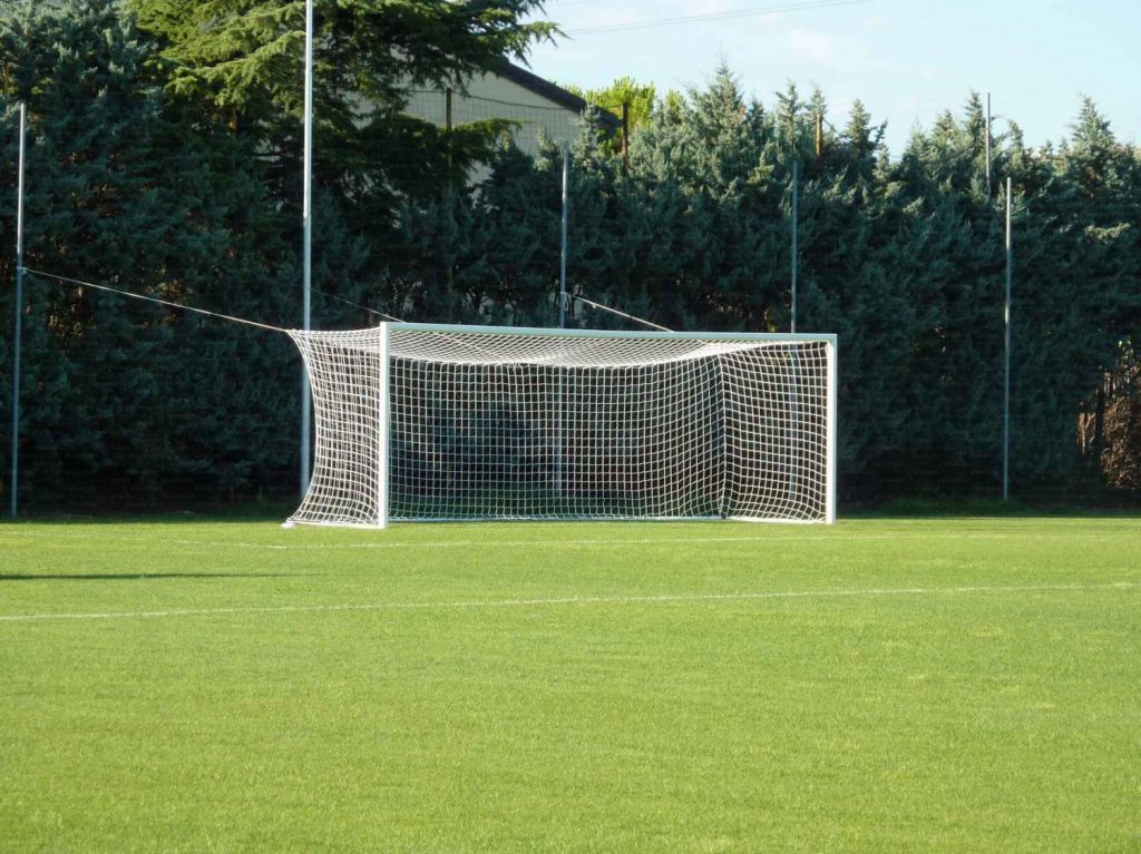 Poarta fotbal 7.32x2.44m, aluminiu, fixa - Magazin Sportiv