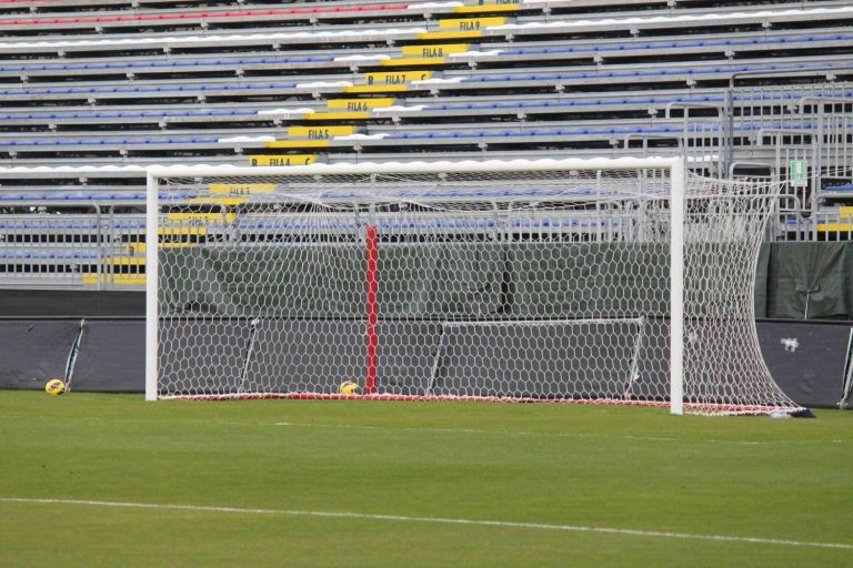 Poarta fotbal 7.32x2.44m, aluminiu, fixa - Magazin Sportiv